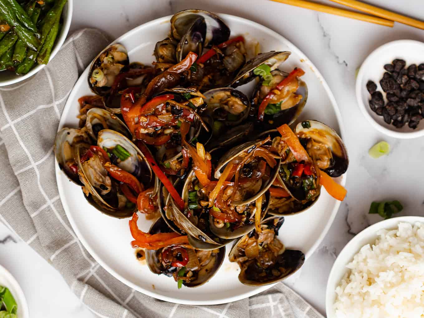 Black Bean Clams with Kelp Salad Recipe | Maine Seafood