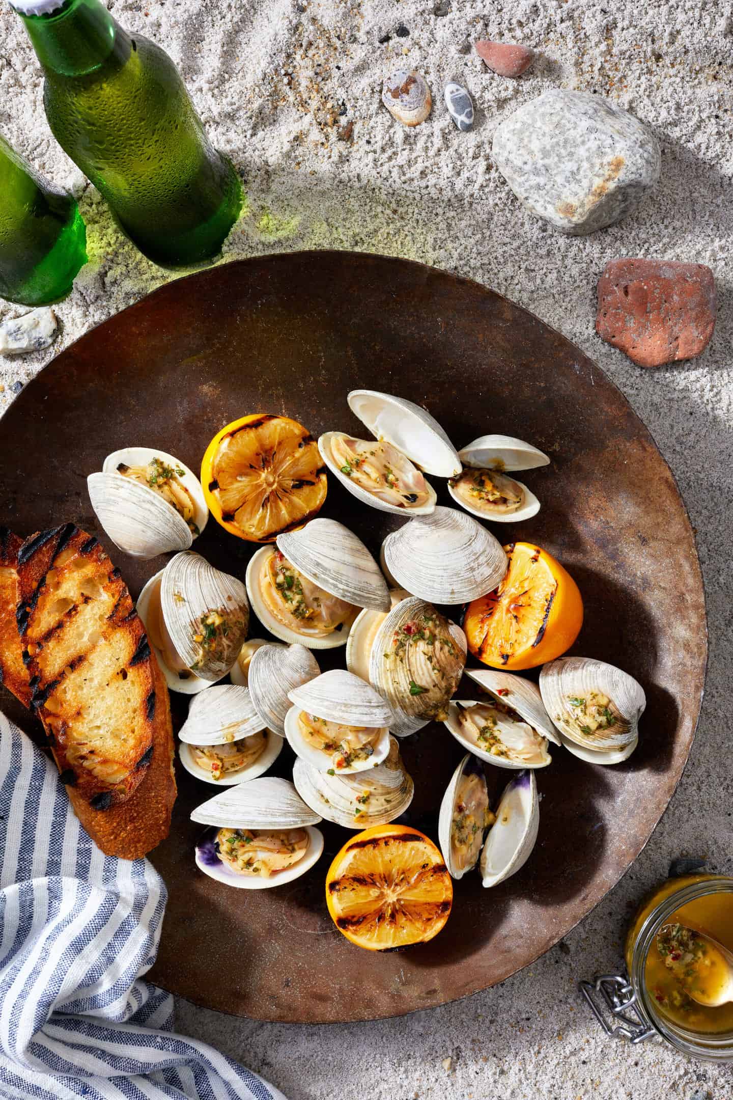 Grilled Maine Littleneck Clams with Lemon-Herb Butter | Maine Seafood